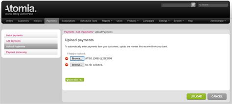 Creating And Processing Payments Atomia Documentation