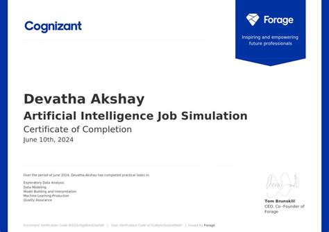 Devatha Akshay On Linkedin Datascience Machinelearning Cognizant Forageplatform