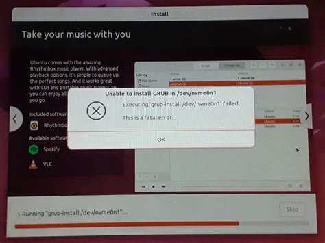 Boot Unable To Install GRUB In Dev Nvme0n1 When Installing Ubuntu