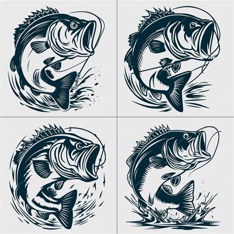 Bass Fishing Svg Bass Fish Svg Bass Clipart Fishing Svg Bass Vector