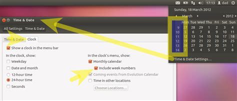 Ubuntu Application To Show Calendar With Week Numbers Ask Ubuntu