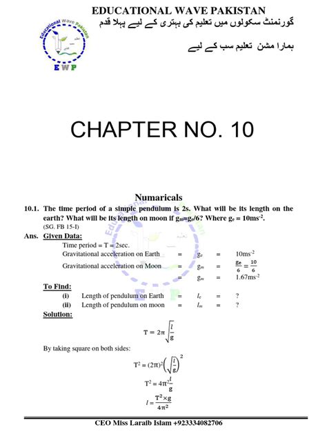 10th Physics Numerical Problems English Medium Pdf Frequency