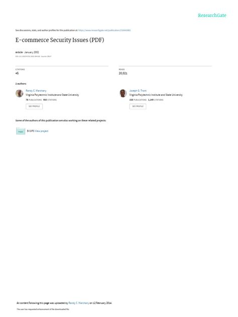 E Commerce Security Issues Pdf Pdf Denial Of Service Attack Security