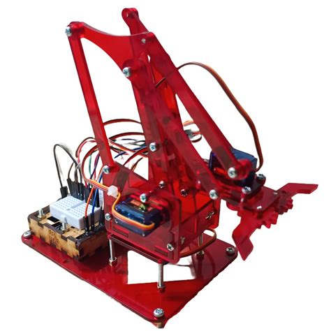 Brazo Robotico Mearm Azul Kit Control Remoto Arduino Uno Robótica