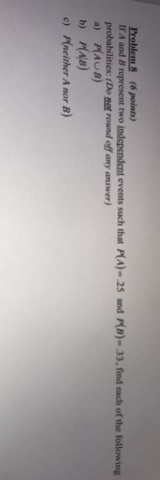 solved problem 8 6 points if a and b represent two