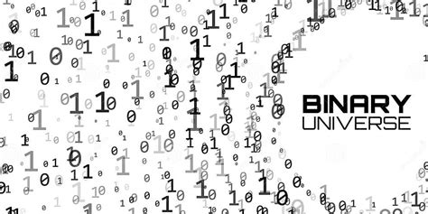 Vector Data Flow Visualization Grayscale Big Data Flow As Binary