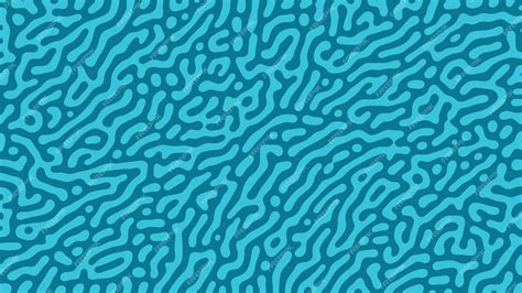 Premium Vector Psychedelic Graphic Crazy Pattern Vector Blue Wide Abstract Background