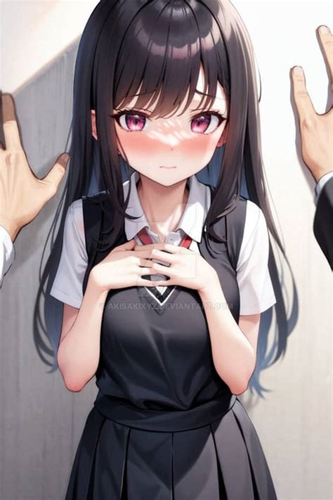 Shy Girl Gets Pushed To The Wall By Akisakixyz On Deviantart