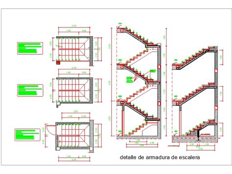 Detalles Constructivos En Autocad De Escaleras De Hormigon Cad Yo Dwg