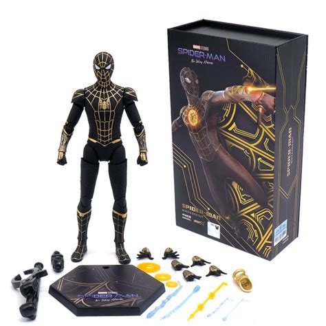 Zd Toys Marvel Spider Man No Way Home Intergrated Black Gold Suit