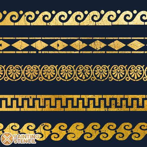 Corner And Border Stencils Border Stencils For Wood Etsy