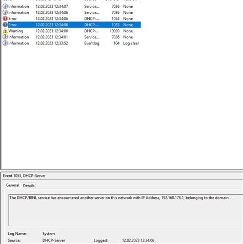 DHCP Server Wird Nicht Gefunden Administrator