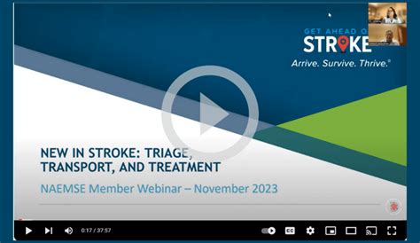 Stroke Triage Transport And Treatment Webinar Get Ahead Of Stroke