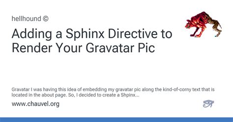 Adding A Sphinx Directive To Render Your Gravatar Pic