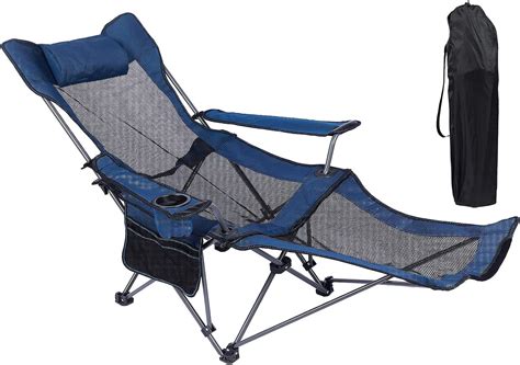 Gvdv Camping Lounge Chair Portable Reclining Camping Chair Folding