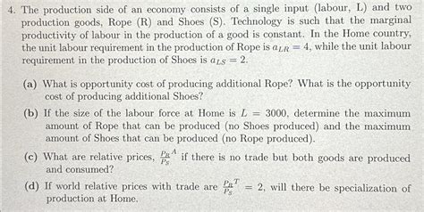 solved the production side of an economy consists of a