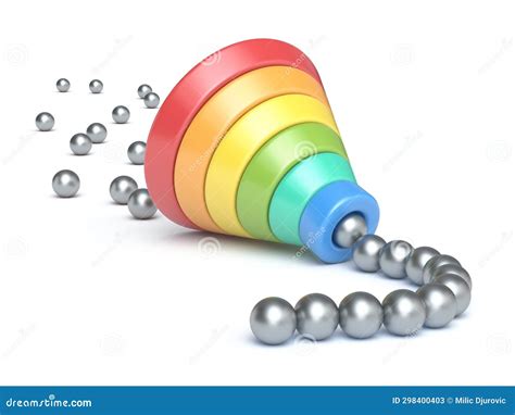 Chart Funnel Sorting Metal Balls 3d Stock Illustration Illustration Of Customer Planning