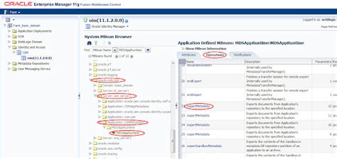 Oracle Identity Manager Academy Oim 11g Exporting Mds Data Using Em