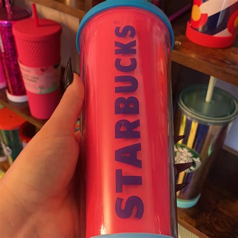 Neon Pink Starbucks Logo Gem