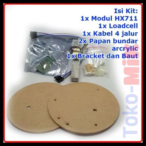 jual kit loadcell load cell hx711 sensor timbangan digital acrylic