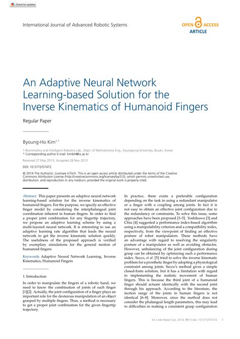 Pdf An Adaptive Neural Network Learning Based Solution For The