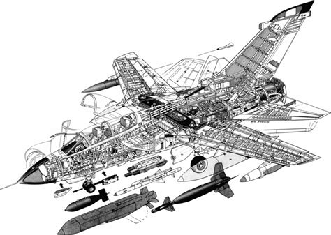 Interceptor Aircraft Cutaway Drawings In High Quality
