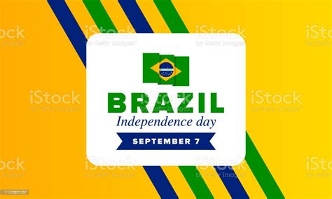 브라질 독립기념일 행복한 국경일 자유의 날 9월 7일 연례 기념 브라질 국기입니다 애국적인 브라질 디자인 포스터 카드 배너 템플릿 배경 벡터 일러스트레이션 0명에 대한 스톡