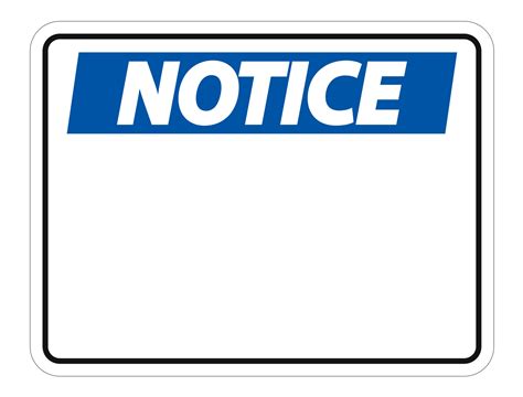 Blank Notice Sign Template