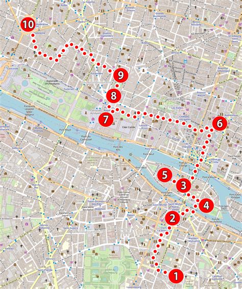 Париж най големите забележителности карта план за разглеждане на забележителности паметници