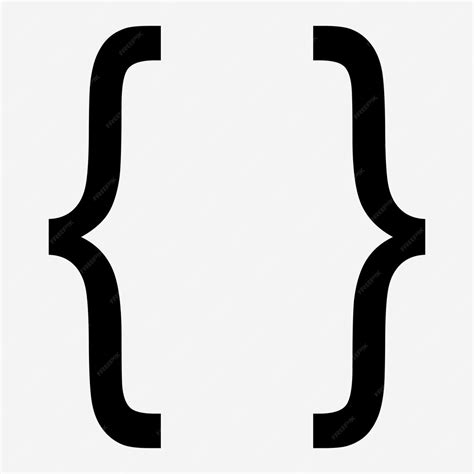 Premium Vector Bracket Symbol Icon