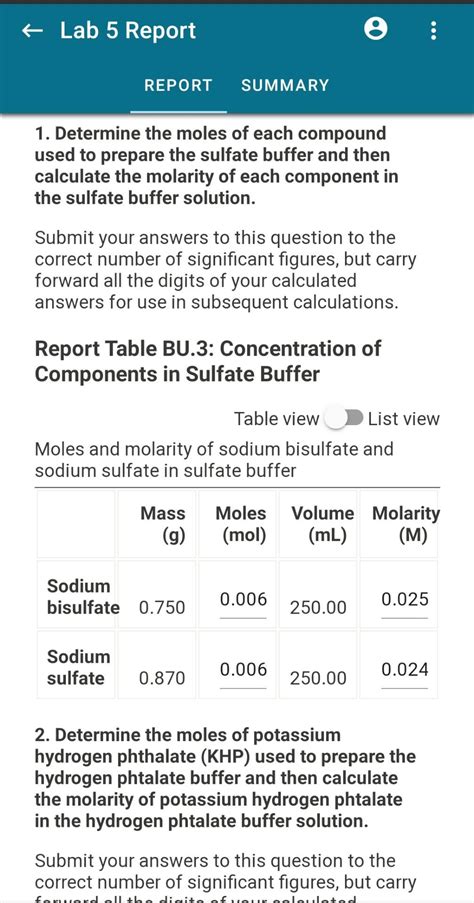 Solved 1 Determine The Moles Of Each Compound Used To