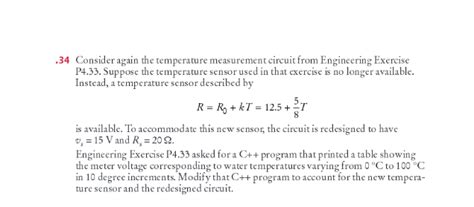 Solved Consider Again The Temperature Measurement Chegg
