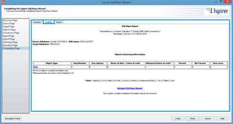 Ispirer Sqlways Wizard Completing Page