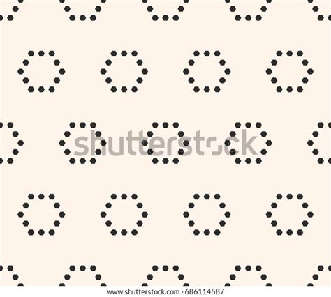 Vector Minimalist Seamless Pattern Simple Monochrome Stock Vector