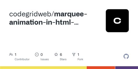 GitHub Codegridweb Marquee Animation In Html Javascript
