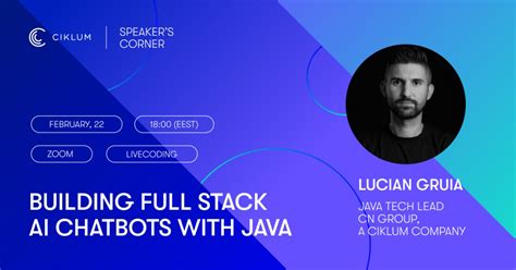 Ciklum On Linkedin Java Speakers Corner Building Full Stack Ai Chatbots With Java