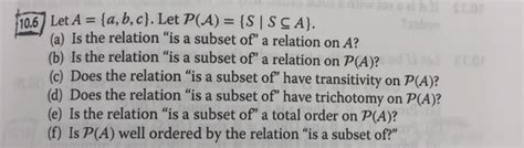 solved 10 6 let a {a b c} let p a {s sc a a is