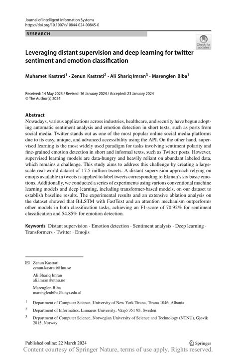 Pdf Leveraging Distant Supervision And Deep Learning For Twitter