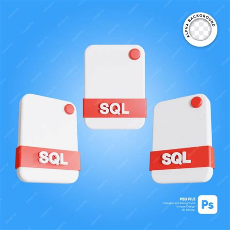 Premium Psd File Formats Sql 3d Icon Render