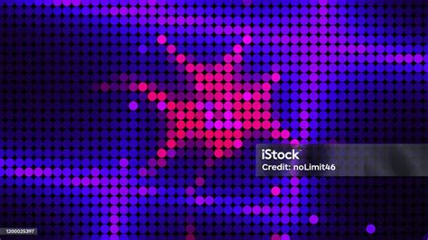 컴퓨터가 실행 도트 조명의 밝은 디스플레이를 생성 주도 배경의 3d 렌더링 Led 조명에 대한 스톡 사진 및 기타 이미지 Led 조명 배경 주제 스포트라이트 Istock