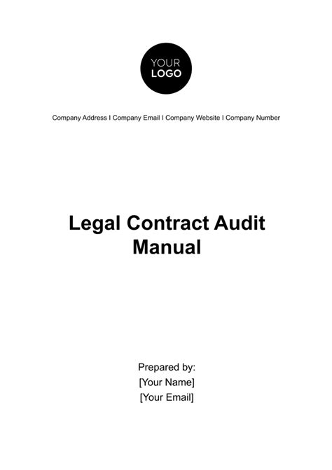 Free Legal Contract Audit Manual Template To Edit Online