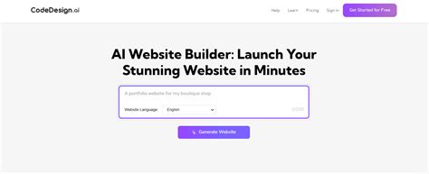 codedesign ai website builder generate and host a site in minutes b12