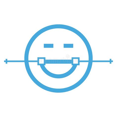 Vector Art Smile Bezier Curve Line Contour Stock Vector Illustration