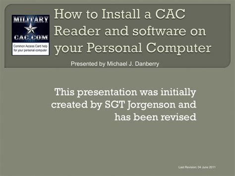 How To Install CAC Reader On Your Personal Computer