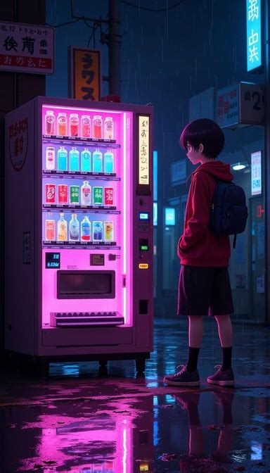 Free Neon Vending Glow Image Anime Neon Vending Download At Stockcake