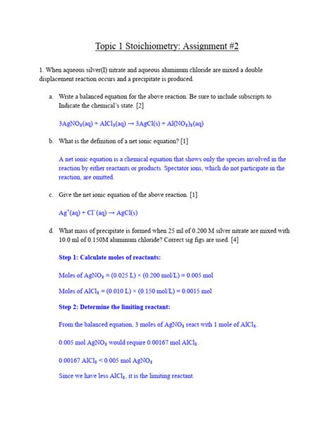 joanne jiang stoichiometry assignment 2 pdf stoichiometry