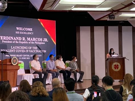 Marcos Attends First Ever Bivalent Vaccination Of Ph Healthcare Workers