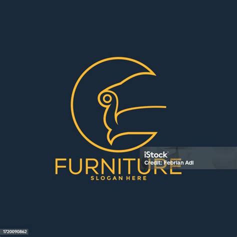 창의적인 컨셉의 가구 로고 디자인 인테리어 로고 벡터 템플릿 0명에 대한 스톡 벡터 아트 및 기타 이미지 0명 가구 개념