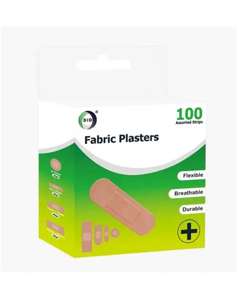 100pc Assorted Fabric Plasters Bargain Wholesalers