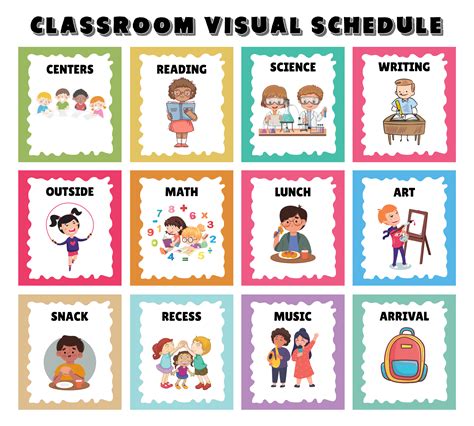 Daycare Classroom Visual Schedule 13 Free Pdf Printables Printablee